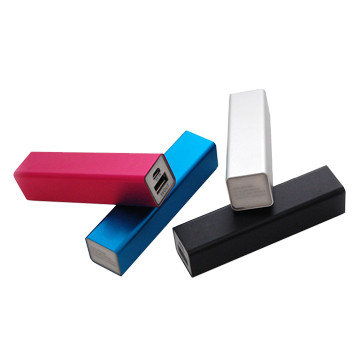 2600mAh Aluminum Square Tube Universal Portable Power Bank