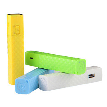 External Rechargeable Style Universal Portable 2600mAh LED Torch Power Bank
