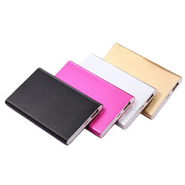 Ultra-thin Metal Mobile Charger Universal Portable Power Bank With 4000mAh