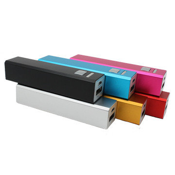 External Rechargeable Backup Battery Chargee Square Li-ion Power Bank 2600 mAh
