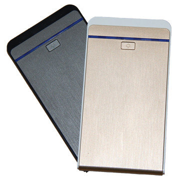 Ultra Thin ABS Plastic Smart USB Power Bank Charger 4000mAh , Gold / Black