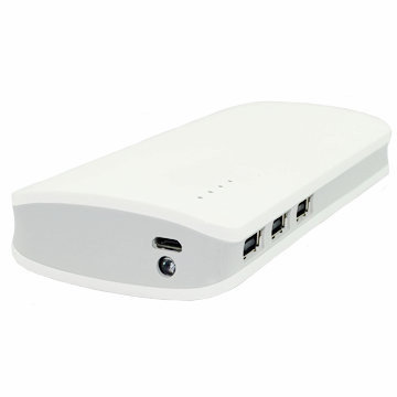 Gray Rectangle 13000mAh Mobile Charging Power Bank USB 18650 Li-ion battery