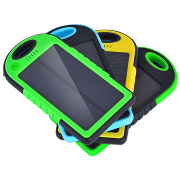 Waterproof Shockproof Crashproof Ultra-thin Backup 4000mAh Solar Panel Power Bank