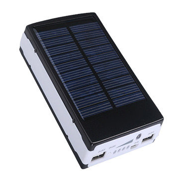 Waterproof Solar 10400mAh Power Bank Dual Interface External Battery Pack