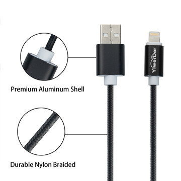 번개는, YiwerDer 아이폰을 위한 나일론 땋는 위탁 케이블 USB 코드, 아이팟 나노/iOS9와 호환이 되는 접촉 케이블을 답니다
