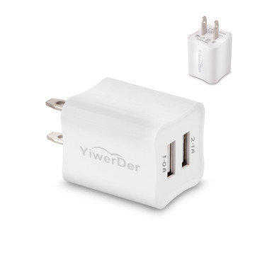 USB 충전기, YiwerDer 이중 2.1A USB 벽 충전기 아이폰과 안드로이드 스마트폰를 위한 보편적인 힘 접합기