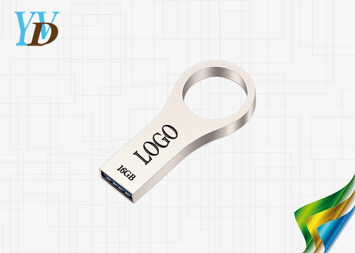 둥근 구멍 반지 금속 USB 섬광 드라이브, 방수 충분한 수용량 Smartphone 부속품