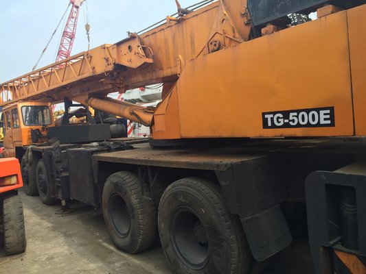 50 Ton Tadano Used Truck Crane Year 1990 Yellow Used Mobile Crane