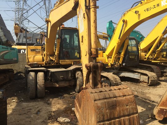 15 Ton Komatsu Wheel Excavator Used Earth Moving Equipment 15110kg