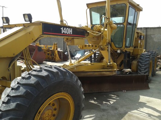 CAT 140H Used Motor Grader With Ripper , Second Hand Graders