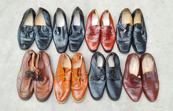 Grade A Summer Used Men's Shoes Export to Africa , Large Size Second Hand Man Shoes