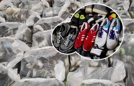 Export Mixed Bulk Second Hand Shoes Wholesale Grade A+ / Grade A++ Used Shoes