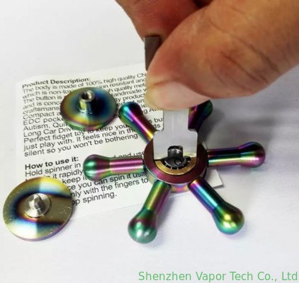 Rudder Shape Spinning Top Metal Anti Stress Finger Toys Stainless Steel Fidget Spinner Rainbow Colors Hand Spinners supplier