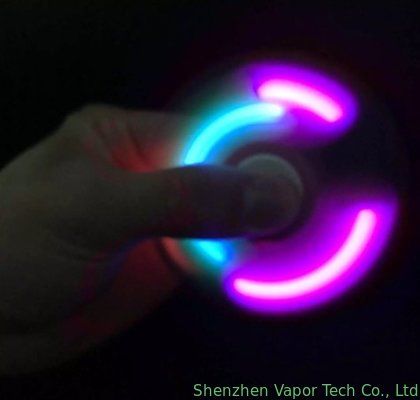 Newest LED Fidget Spinner Hand Fingertip Spinner Gyro Style EDC Decompression Stress Anxiety Toy With Powder Switch supplier