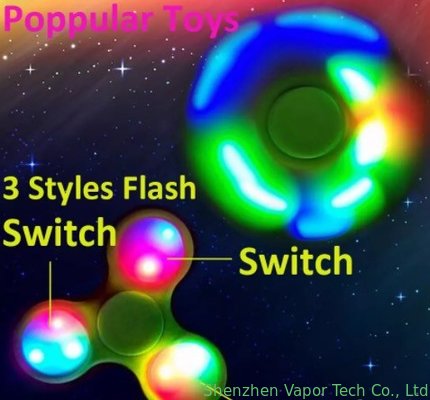 Newest LED Fidget Spinner Hand Fingertip Spinner Gyro Style EDC Decompression Stress Anxiety Toy With Powder Switch supplier