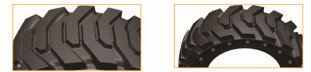 20.5/70-16 Nylon Solid Rubber Tires , Black All Terrain Solid Pneumatic Tires