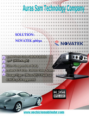 12V High Definition HDMI Vehicle Camera DVR TF Card , Car DVR GPS