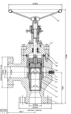 Manual External Sleeve Choke Valve, 4-1/16" 3000psi, PSL2, PR2,DD-NL, U