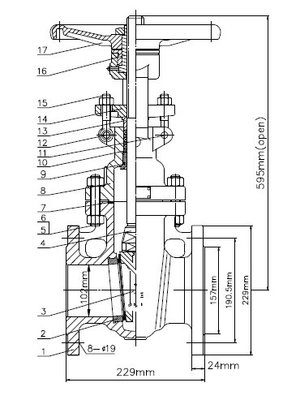 S360 WEDGE GATE VALVE 4'' 150LB TO ASME STANDARD AND API 600 FLEXIBLE WEDGE