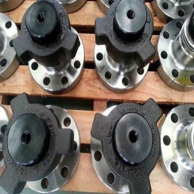 Adapter Flange 2-9/16" 5K FLG X 2" WECO FIG 1502 Male Sub top Tapped c/w 1/2" NPT c/w Nut