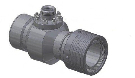 6-3/8" 10K Pump In Sub x 11-1/2"-4thd(8.250") quick union x 2" 1502 side outlet, H2S