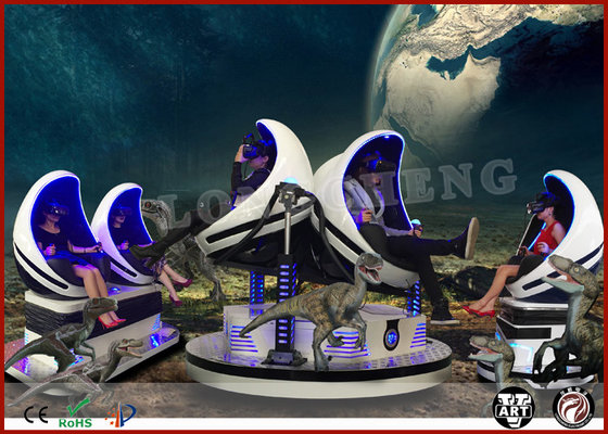 3 Seats White Color 9D Virtual Reality Cinema Equipment 5D 7D 9D with 9D Glasses