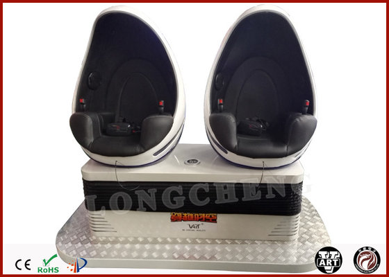 White Color 360 Rotating 2 Seats 9D Virtual Reality Cinema / Virtual Reality Film