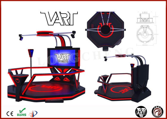Coin Operated VR Standing Platform  / Theme Park Electric VR 9D Simulator