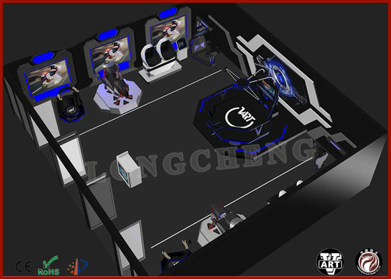 Customized Virtual Theme Park Game With VR Racing Simulator Car Amusement Park