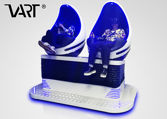 High Profitable Unique Egg Shaped 2 Seats 9D VR Cinema , Interactive Electric Motion 9d Cine Virtual Reality Chair
