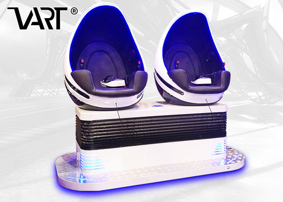 Game Simulator Double Seats VR Egg Chair With Cartoon Movies For Kids
