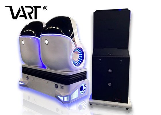 2 Seats Super Cool Blue Lighting 9D VR Roller Coaster Virtual Reality Simulation Rides