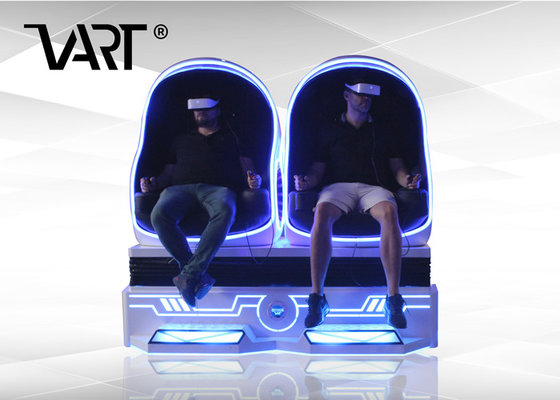 Entertainment 9D VR Egg Chair Cinema With Horrible Movies , VR Pod with 3 dof Movement