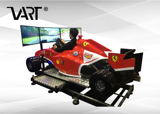 Fiber Glass F1 Racing Game 9D Simulator , Virtual Reality Car Racing Machine