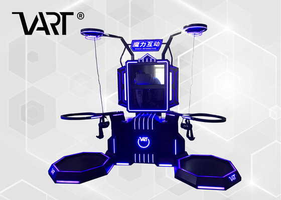 2 Players Standing VR Platform / 9D Virtual Reality Simulator With Shooting / Boxing Game