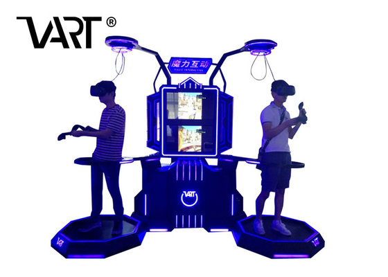 Double Player Standing Virtual Reality VR Machine With 80pcs Interactive Shooting Games