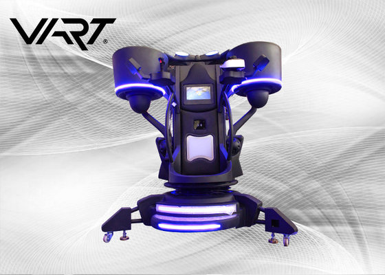 Black Color Shooting Game Machine VR Flight Simulator With Electric Servo System