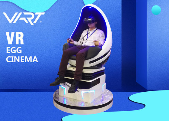 Single Seater Mini 9D VR Cinema / Virtual Reality Egg Machine With Shooting Joystick