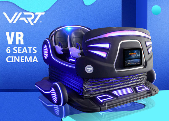 Multiplayer 6 Seater 9D Virtual Reality Cinema VR Roller Coaster Simulator CE ROHS PATENT