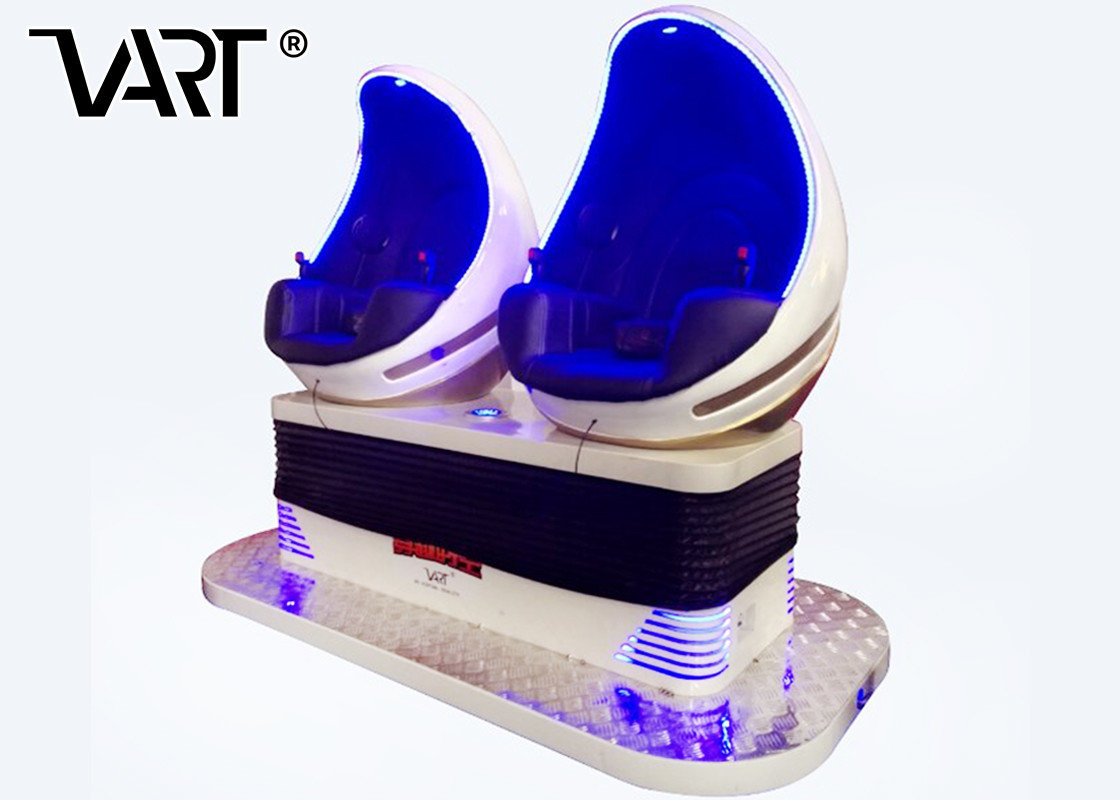 White Color VR Egg Chair Double Seat 9D VR Cinema for Theme Park