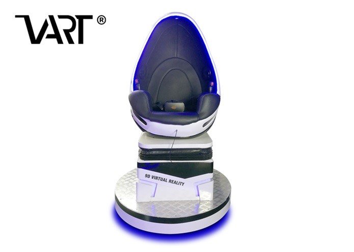Single Seat 9D VR Egg Chair Simulator 360 Degree Rotation With 720 Degree Immersive Game