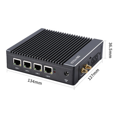 Industrial Class Four Gbe Network Lans Mini Embedded Fanless PC x86 router