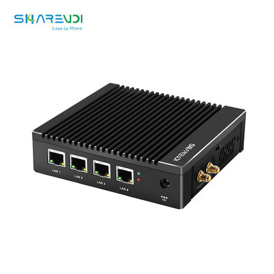 China Fanless Nuc PC Pfsense 4 Gigabit ethernet ports nic lan Intel N2940 Processor 4 core 4 ethernet nic portable mini