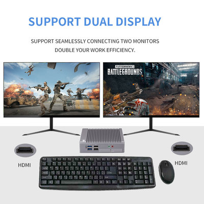 Factory gemini lake n2840 n2940 8GB+128GB Dual WiFi fanless mini PC computer for point of sales