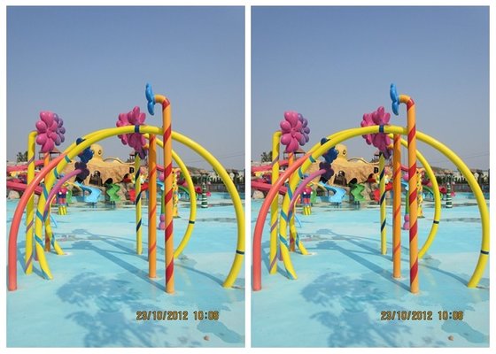 Children Water Playground Equipment Funny Croal Flower Rings for Theme Park