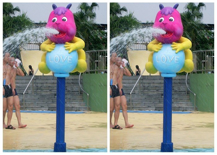 Pumping Rabbit Water Playground Equipment / Water Park Playground