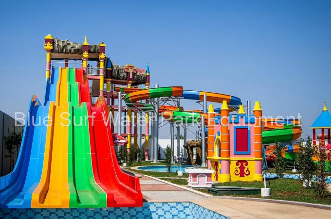 Cambodia 15,000 M2 Family  Fiberglass Water Slide Water Palyground Water Park Slide