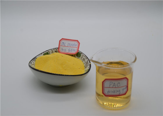 Polvo polivinílico del cloruro de aluminio del amarillo el 30% usado como floculante en el tratamiento de aguas