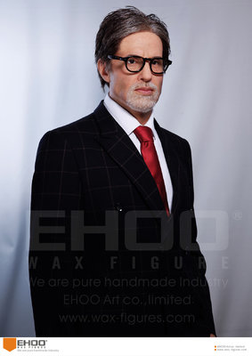 Amitabh Bachchan Life Size Celebrity Wax Statues Fiberglass / Silicone Material