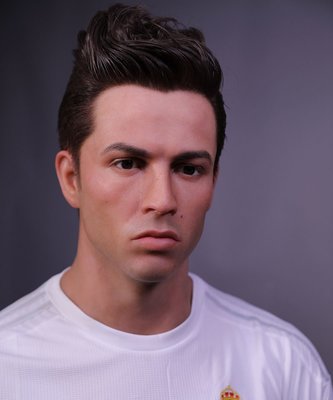 Figure di cera della celebrità del silicone per il museo, figura di cera famosa della stella di sport di calcio